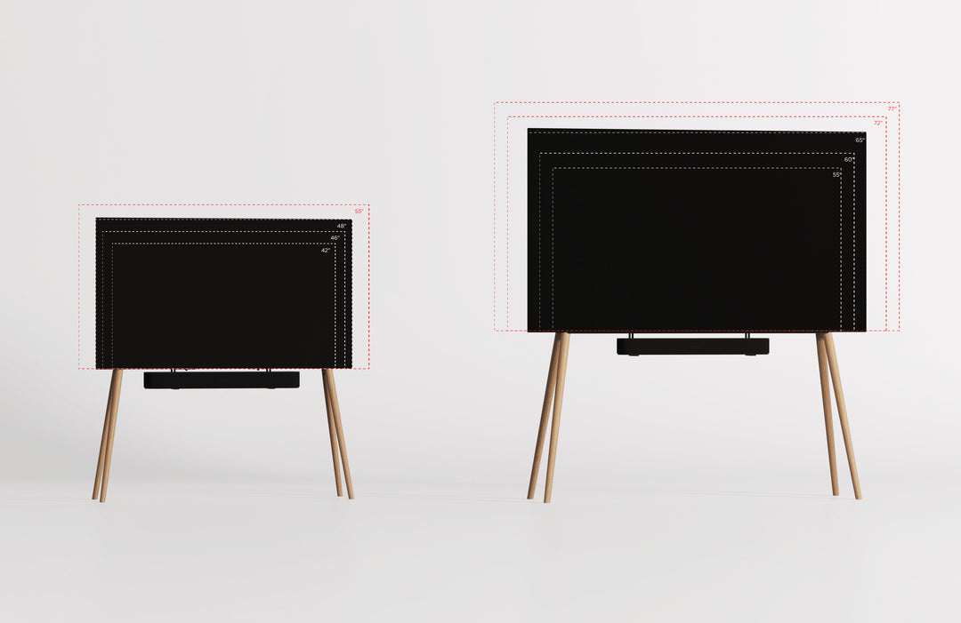 Tv Compatibility Comparison Regular And Xl Models Jalg Tv Stands